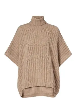 Brunello Cucinelli Ribbed-knit Cashmere Turtleneck Sweater - Beige