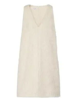 Brunello Cucinelli Alpaca Wool-blend Minidress - White