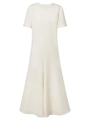 Brunello Cucinelli Wool-blend Midi Dress - White