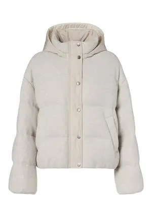 Brunello Cucinelli Cashmere-blend Down Jacket - Grey