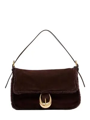 STAUD Harlow Medium Suede Shoulder Bag
