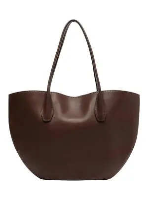 THE ROW Alger Leather Tote Bag - Brown