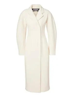 Jacquemus Curvo Virgin Wool Coat - White