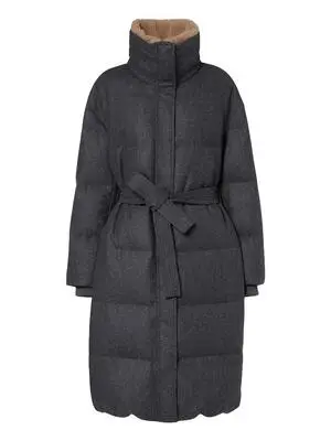 Brunello Cucinelli Virgin Wool Down Coat - Grey
