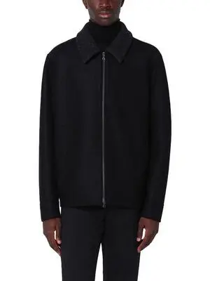 Harris Wharf London Zip-up Virgin Wool Jacket - Black