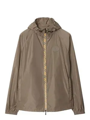 Burberry Hooded Zip-up Coat - Brown