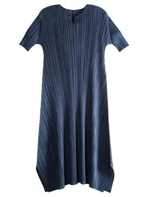 Issey Miyake Mellow Pleats Dress - Blue