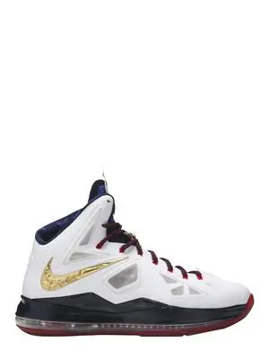 Nike Lebron 10+ Sport Pack 'gold Medal' Sample Sneakers - White