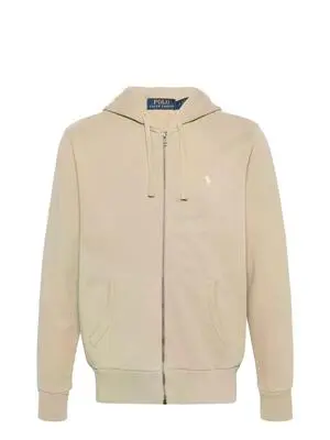 Polo Ralph Lauren Cotton Jersey Zipped Hoodie - Neutrals