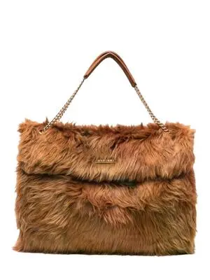 ORTIGNI Faux-fur Shoulder Bag - Brown
