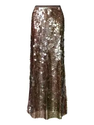 Fabiana Filippi Sequin-embellished Maxi Skirt - Brown