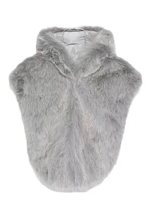 Patrizia Pepe Faux-fur Sleeveless Jacket - Grey
