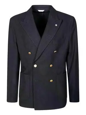 MANUEL RITZ Double-breasted Jacket - Blue