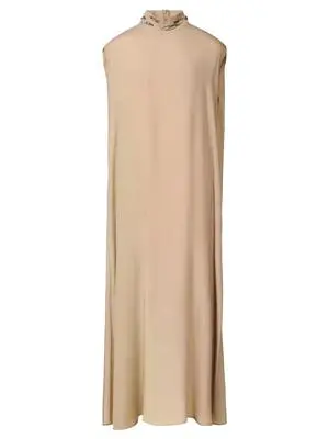 Fabiana Filippi Embellished Mock-neck Maxi Dress - Neutrals