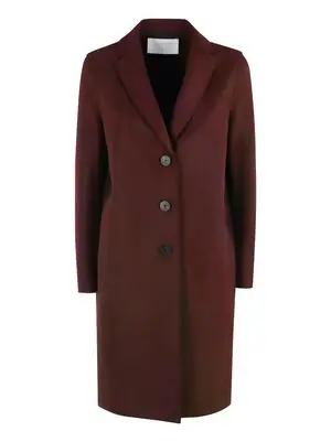 Harris Wharf London Virgin Wool Single-breasted Coat - Red