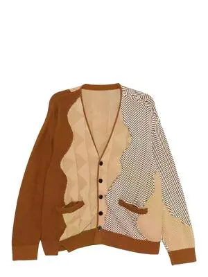 CROQUIS Jacquard Cardigan - Brown
