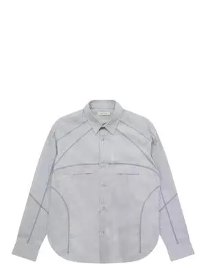 CRAIG GREEN Striped Topstitching Shirt - Grey
