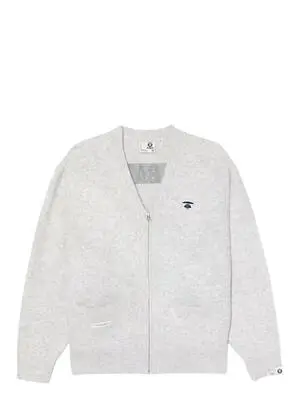AAPE BY *A BATHING APE® Moonface Zip-up Cardigan - Grey