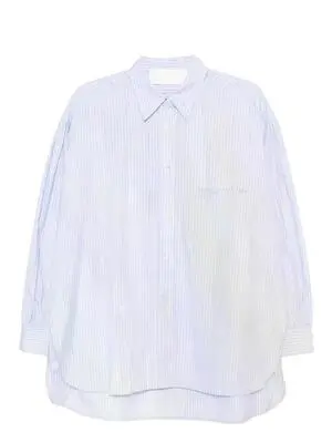 LESS Striped Button Down Shirt - Blue