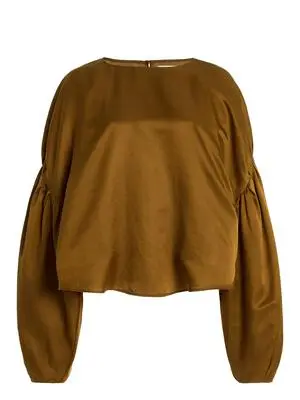 Citizens Of Humanity Anika Cotton-silk Top - Brown