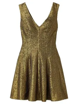 Norma Kamali Grace Sequined Mini Dress - Gold