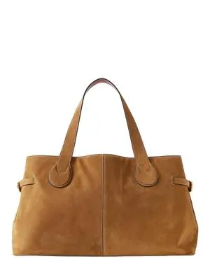 Staud Piper Suede Tote - Brown