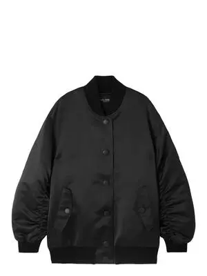 Dolce & Gabbana Debossed Shell Bomber Jacket - Black