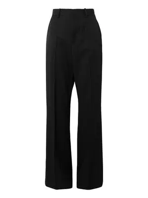 Ralph Lauren Wrigley Grain De Poudre Wool Pants - Black
