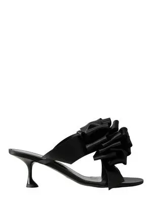 Proenza Schouler Bow-detailed Satin Mules - Black