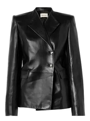 Khaite Elona Leather Jacket - Black