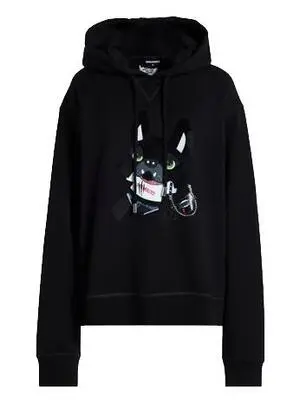Dsquared2 Cotton-elastane Hooded Sweatshirt - Black