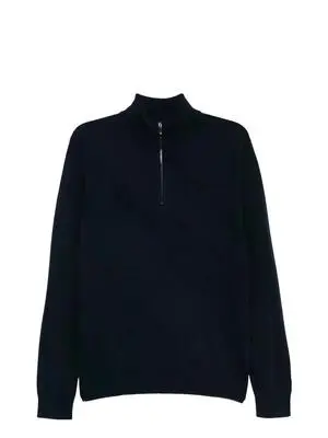 Michael Kors Wool Zipped Top - Blue