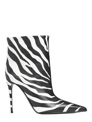 Dolce & Gabbana Zebra-print Leather Ankle Boots - Black