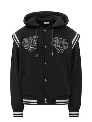 Off-White Gothic Varsity Hoodie - Black