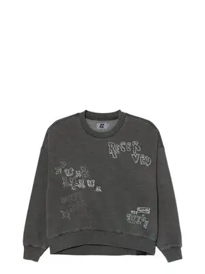 Izzue Graphic-embroidered Sweatshirt - Grey