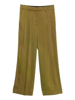 Michael Kors Satin Wide-leg Trousers - Green