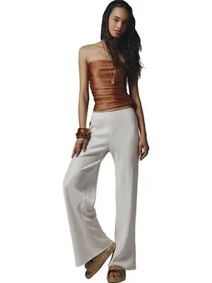 Anthropologie Tilda Pull-on Wide-leg Pants - Ivory