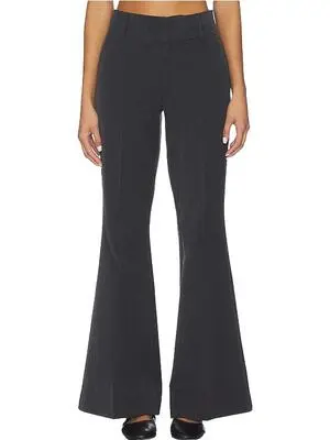 Good American Essential Suiting Flare Trousers - Dark Heather Gray