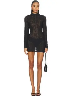 SNDYS Rhea Lace Mini Dress - Black
