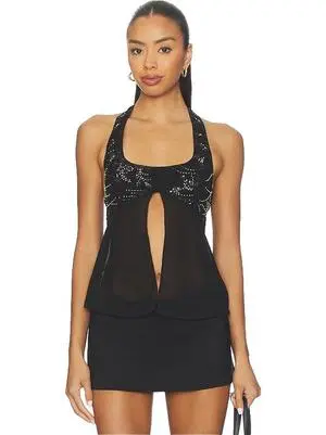 Superdown Akilah Halter Top - Black