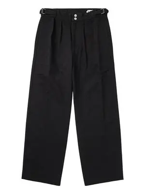 BODE Wide-leg Cotton-twill Trousers - Black
