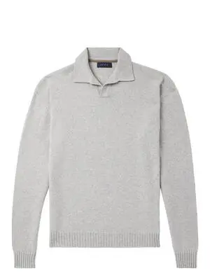 Sease Cashmere Polo Sweater - Gray