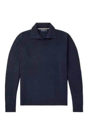 Sease Cashmere Polo Sweater - Blue