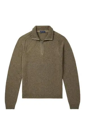 Sease Cashmere Half-zip Sweater - Green
