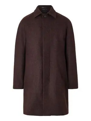 Sunspel Harris Wool-tweed Car Coat - Brown