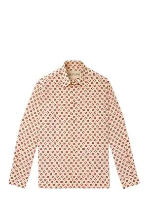 Valentino Garavani Printed Silk Crepe De Chine Shirt - Neutrals