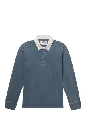 CORRIDOR Rugby Cotton-jersey Polo Shirt - Blue