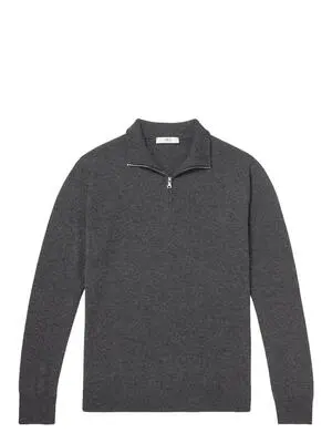 Mr P. James Cashmere Half-zip Sweater - Gray