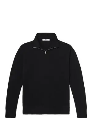 Mr P. James Cashmere Half-zip Sweater - Black