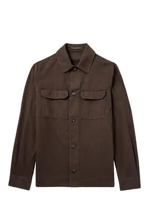 SLOWEAR Incotex Cotton And Cashmere-blend Overshirt - Brown